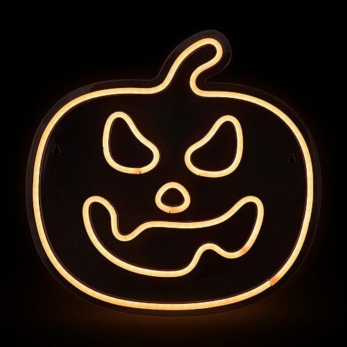 Click here for 15 Orange LED Lighted Neon Style Jack-O-Lantern Ha... prices