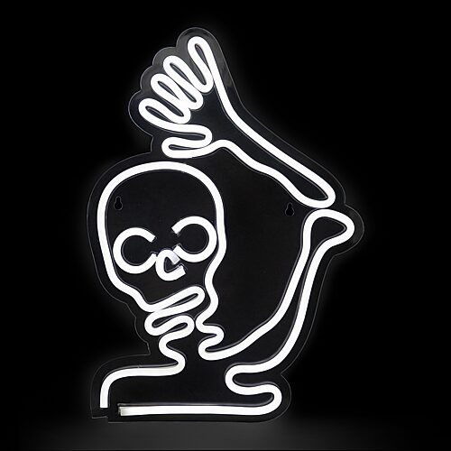 Click here for 15 White LED Lighted Neon Style Skeleton Halloween... prices