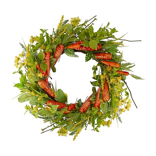 Click here for Northlight 22in Carrot And Berry Foliage Floral Wr... prices