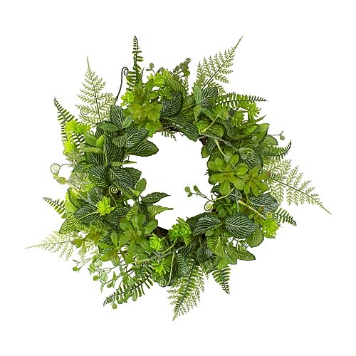 Click here for Northlight 24in Maidenhair Fern And Assorted Wreat... prices