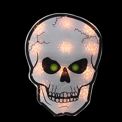 Click here for Northlight 12in Lighted Holographic Skull Silhouet... prices
