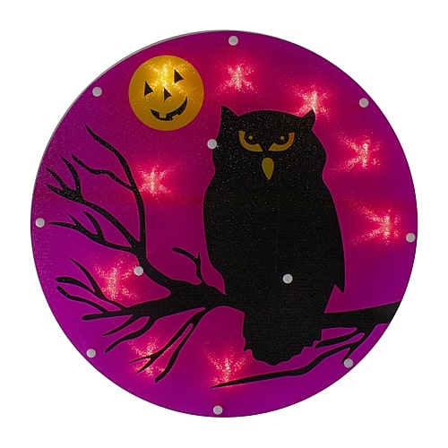 Click here for Northlight 13.75in Lighted Black Owl Silhouette De... prices