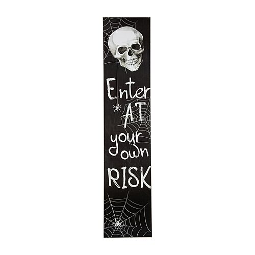 Click here for Northlight 36in Enter At Your Own Risk Porch Leane... prices