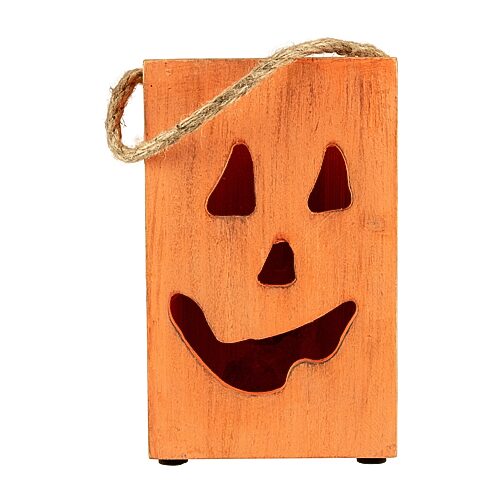 Click here for Northlight 8in Large Orange Wood Jack O Lantern Ha... prices