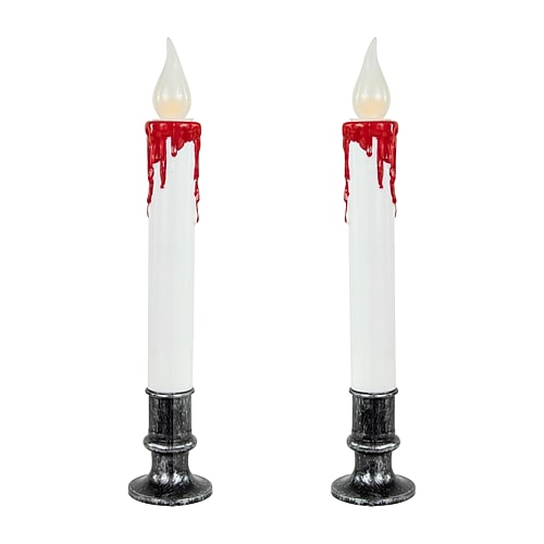 Click here for Northlight 9in Led White And Red Candles 2-pc. Lig... prices