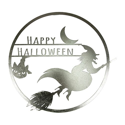 Click here for Northlight 17in Silver Flying Witch Wall Sign  One... prices