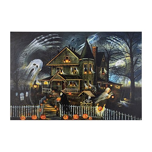 Click here for Northlight 23.5in X 16in Led Haunted House Canvas... prices