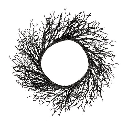 Click here for Northlight 24in Black Articial Wreath  One Size  B... prices