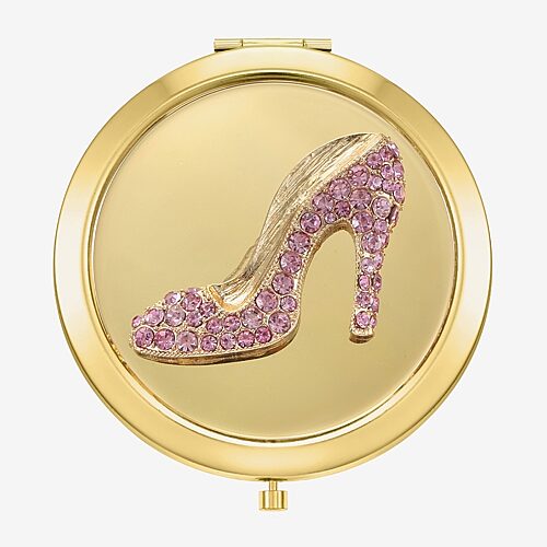 Click here for Monet Jewelry Gold Tone Pink Heel Gold Tone Compac... prices