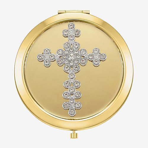 Click here for Monet Jewelry Gold Tone Cross Compact Mirror  One... prices