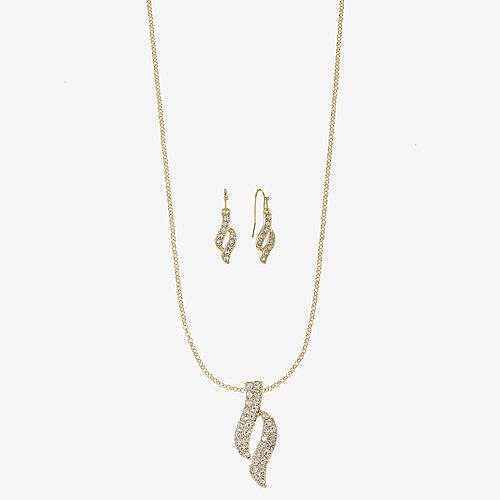 Click here for Monet Jewelry Twist Pendant Necklace And Drop Earr... prices