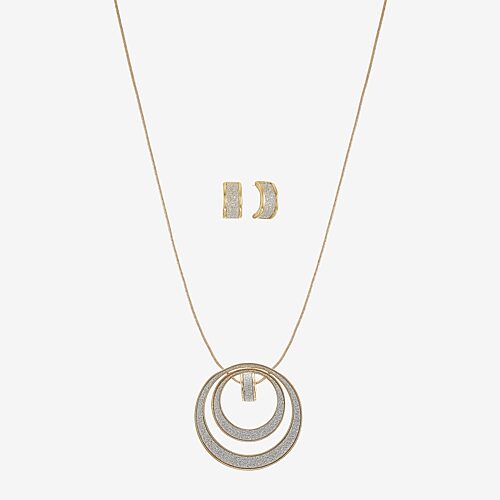 Click here for Monet Jewelry Two Tone Pendant Necklace And Huggie... prices