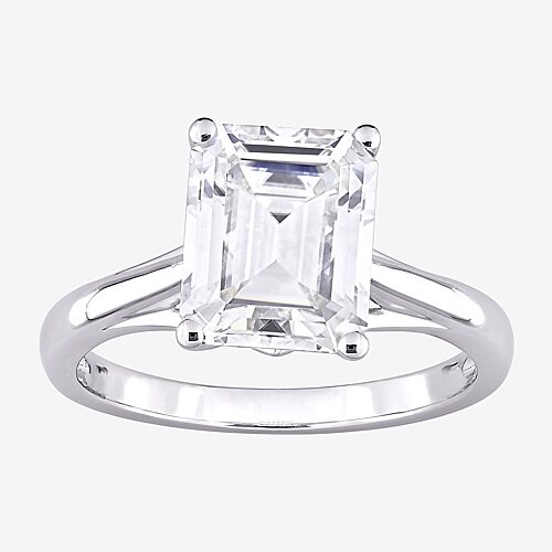 Click here for Womens Lab Created White Moissanite 10K Gold Solit... prices