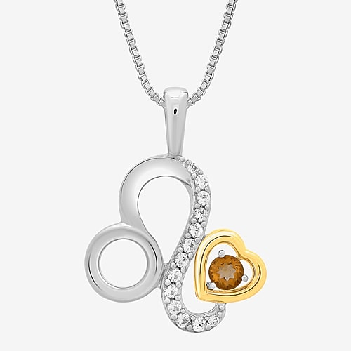 Click here for Womens Gemstone Zodiac Pendant Necklace in Sterlin... prices