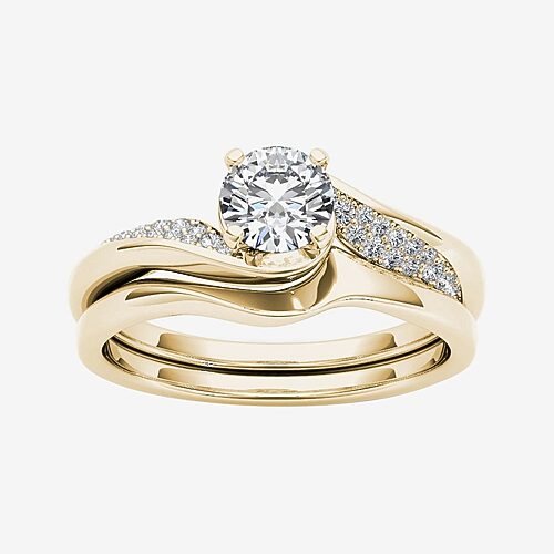 Click here for 5/8 CT.T.W. Natural Diamond 14K Yellow Gold Bridal... prices