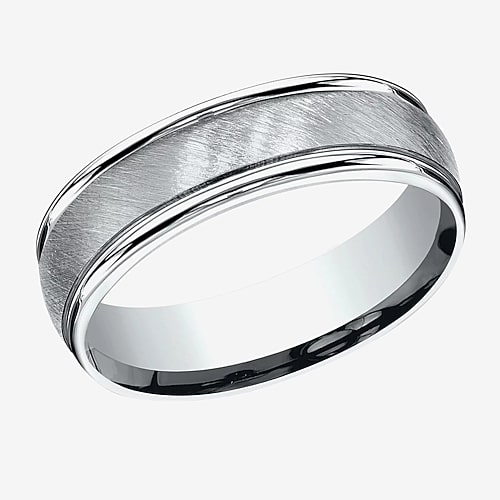 Click here for Mens 6MM 10K Gold Wedding Band  13  White prices