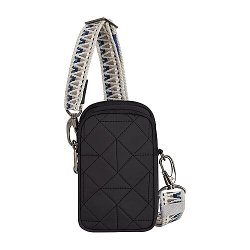 Travelon Boho Anti-Theft 2 Compartment Phone Crossbody  One Size  Black