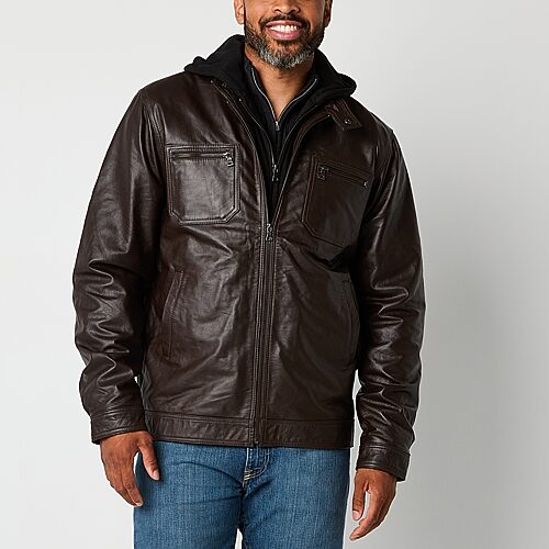 Victory Mens Big and Tall Leather Midweight Jacket  4x-large  Brown