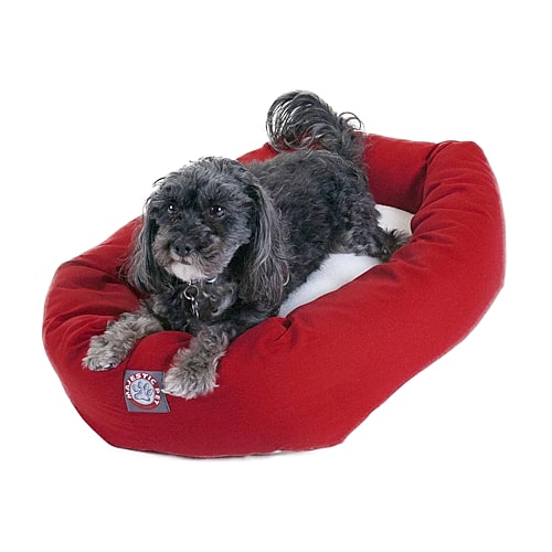 Click here for Majestic Pet Sherpa Bagel Pet Bed  One Size  Red prices