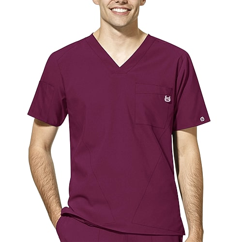 Click here for Wink Mens W123 V-Neck Scrub Top - Wine prices