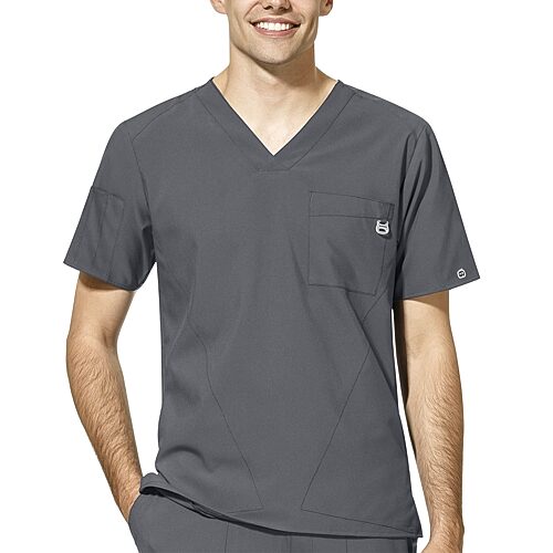 Click here for Wink Mens W123 V-Neck Scrub Top - Pewter prices