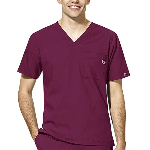 Click here for Wink Mens W123 V-Neck Scrub Top - Wine prices