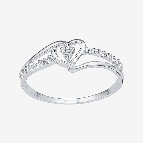 Click here for Womens Diamond Accent Natural Diamond 10K Gold Hea... prices