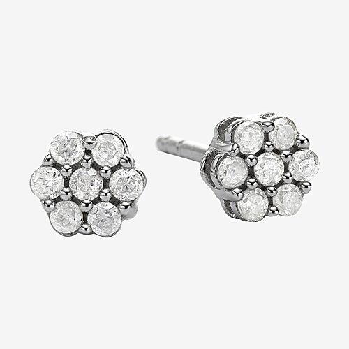 Click here for Diamond Blossom 1/5 CT.T.W. Natural Diamond Cluste... prices