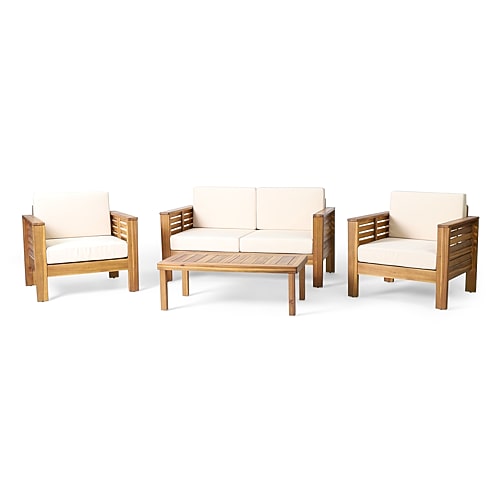 Click here for Louver 4-pc. Conversation Set  One Size  Beige prices