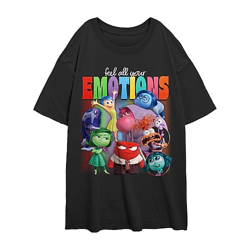 Click here for Inside Out 2 Feel Your Emotions Oversized Tee Wome... prices