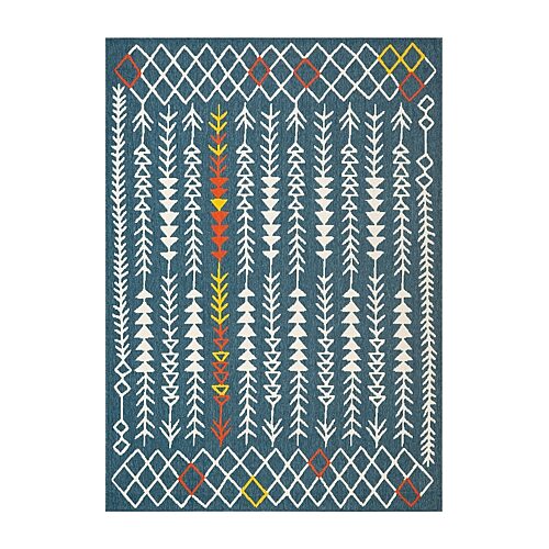 Click here for Lr Home Trixie 8x99 Outdoor Area Rug - Ivory/Navy prices