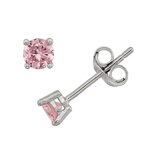 Click here for Lab Created Pink Cubic Zirconia Sterling Silver 4m... prices