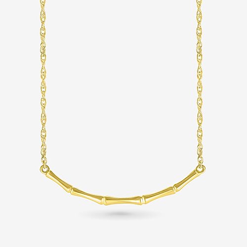 Click here for Womens 10K Gold Curved 18 Inch Pendant Necklace  O... prices