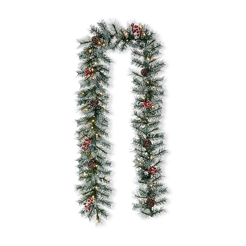 Click here for Glitzhome 9ft Pre-Lit Red Berries Christmas Indoor... prices