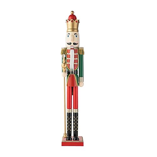 Click here for Glitzhome 3.5ft Wooden King Christmas Nutcracker... prices