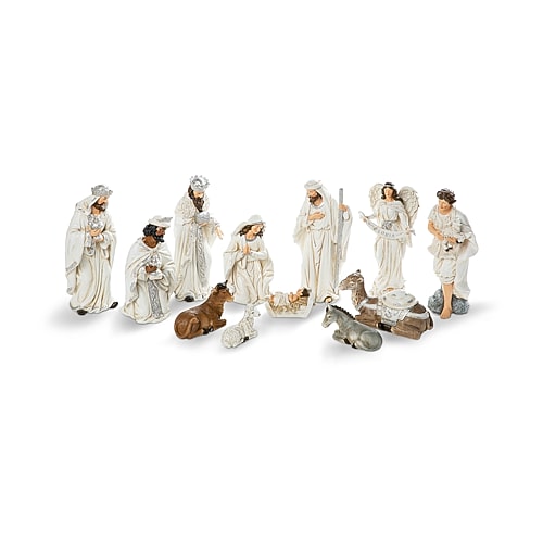 Click here for Glitzhome 12pcs Figurine Nativity Set  One Size  W... prices