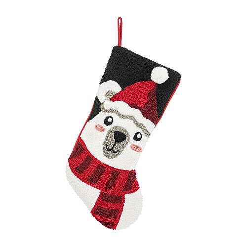 Click here for Glitzhome Polar Bear Hooked Christmas Stocking  On... prices