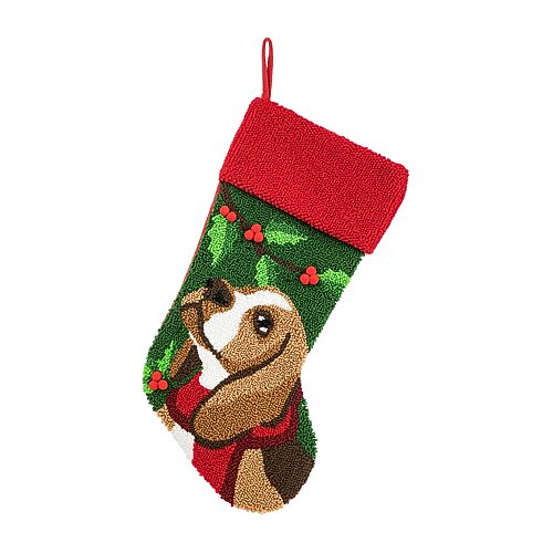 Click here for Glitzhome Dog Hooked Christmas Stocking  One Size... prices