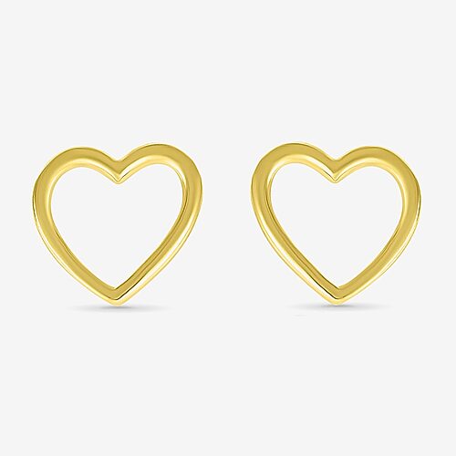Click here for 10K Gold 8.1mm Heart Stud Earrings  One Size prices