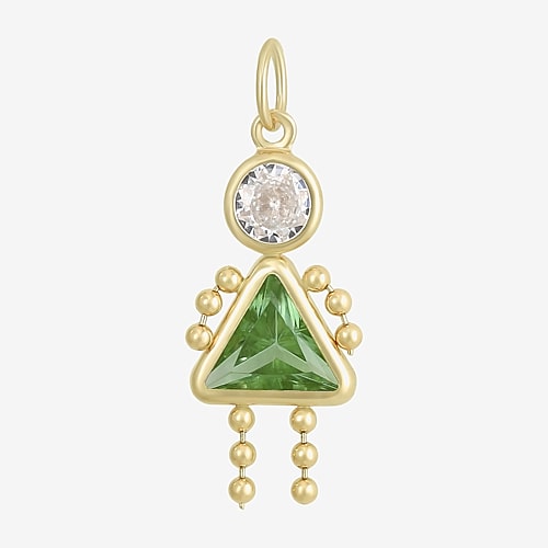 Click here for 10K Gold August Birthstone Babies Girl Charm  One... prices