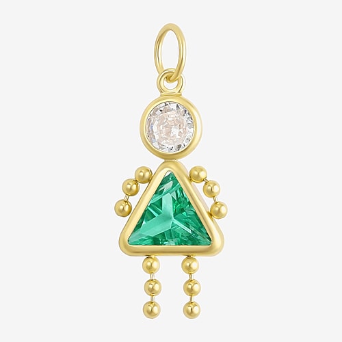 Click here for 10K Gold December Birthstone Babies Girl Charm  On... prices