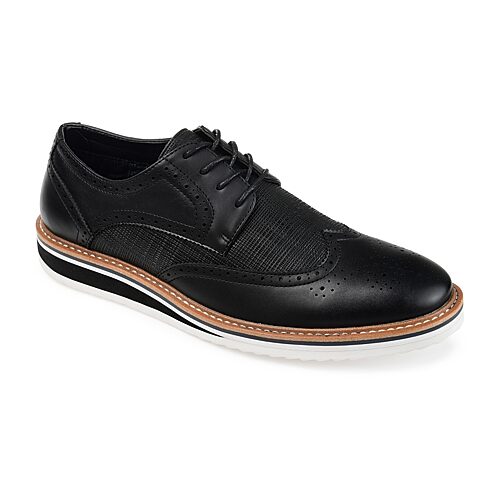 Click here for Vance Co. Mens Warrick Wingtip Derby Shoes - Black prices