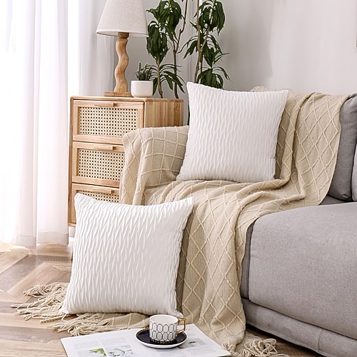 Click here for Regal Home Neil Square Throw Pillow  One Size  Whi... prices
