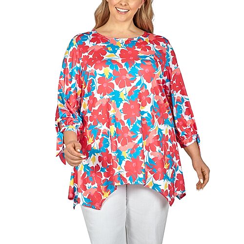 Click here for Plus Size Larky Lark 3/4 Tie Sleeve Daisy Blouse prices