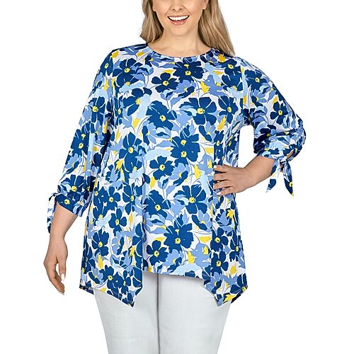 Click here for Plus Size Larky Lark 3/4 Tie Sleeve Daisy Blouse prices