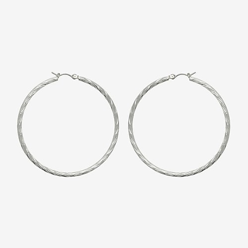 Click here for Mixit Womens 55mm Hoop Earrings  One Size  Gray prices