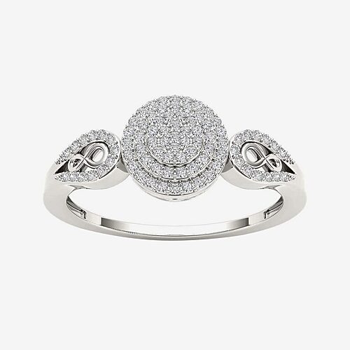 Click here for 1/5 CT.T.W. Natural Diamond 10K White Gold Infinit... prices