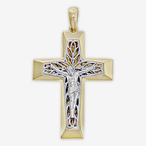Click here for Crucifix Mens 14K Gold Cross Pendant  One Size prices