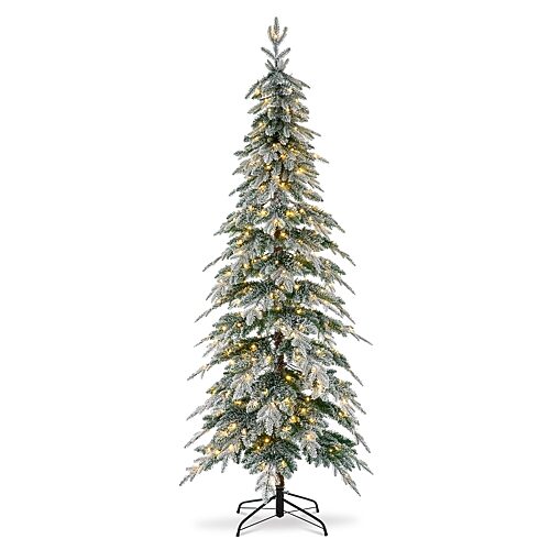 Click here for Glitzhome 7 1/2 Ft Pre-Lit Pencil Spruce Christmas... prices