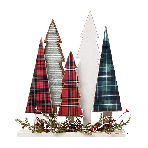 Click here for Glitzhome 1.1ft Wooden Decor Christmas Tabletop Tr... prices